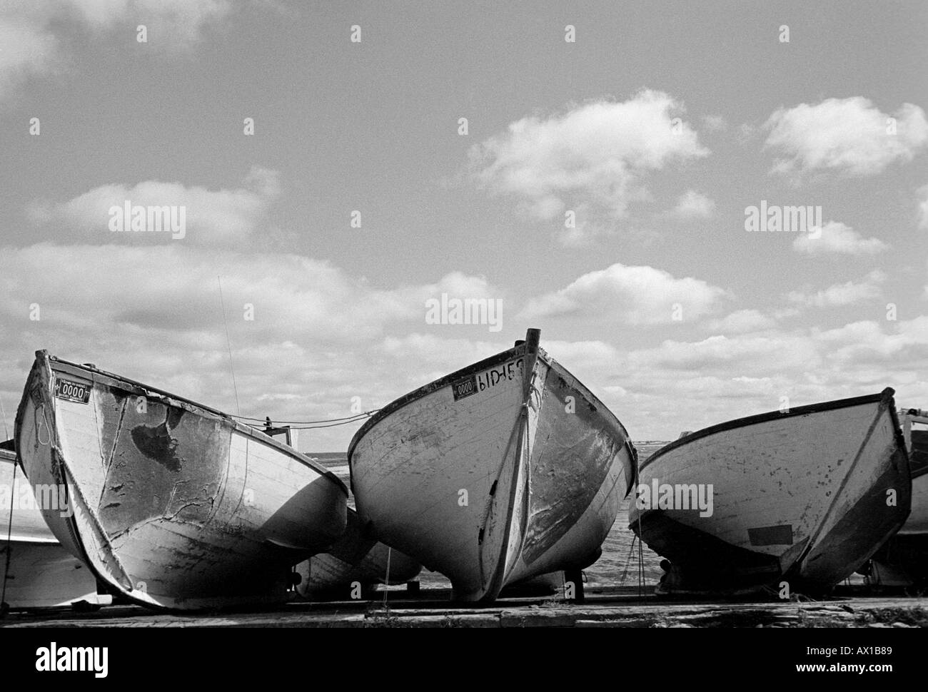 Motor boat on pier Black and White Stock Photos & Images - Alamy