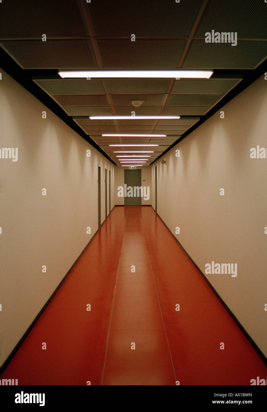 Long, empty hallway Stock Photo - Alamy