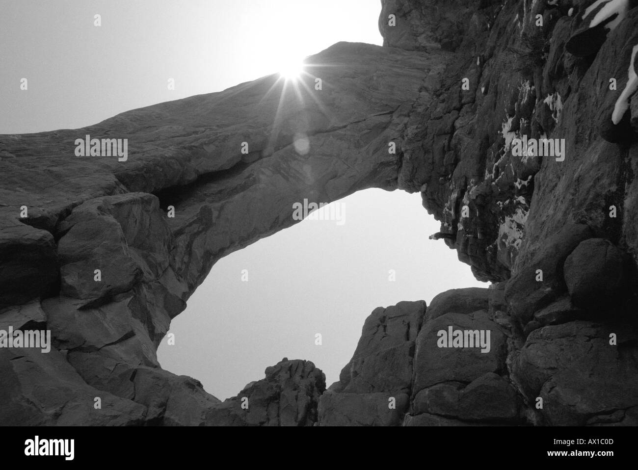 Sandstone arch Black and White Stock Photos & Images - Alamy