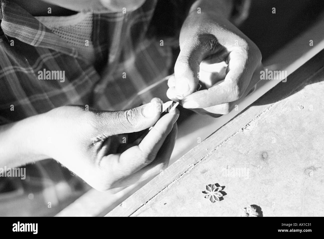 Jewelry handmade Black and White Stock Photos & Images - Alamy