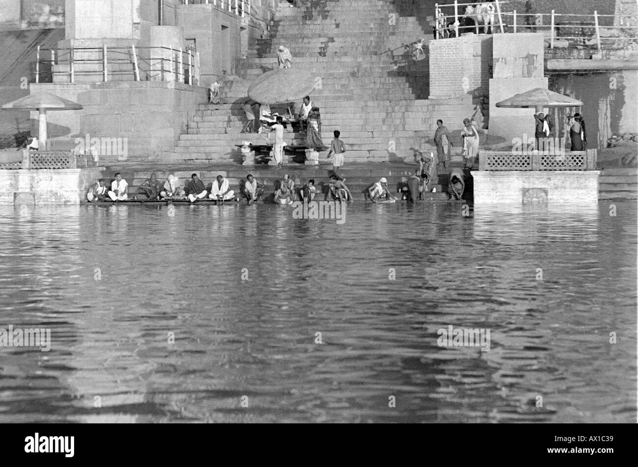 Ganges bathing Black and White Stock Photos & Images - Alamy