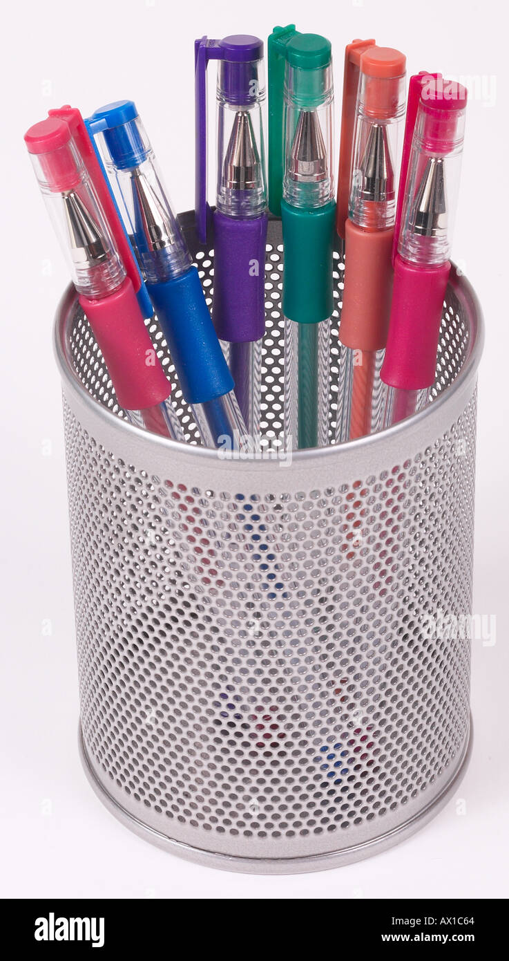 jar of pens Stock Photo - Alamy