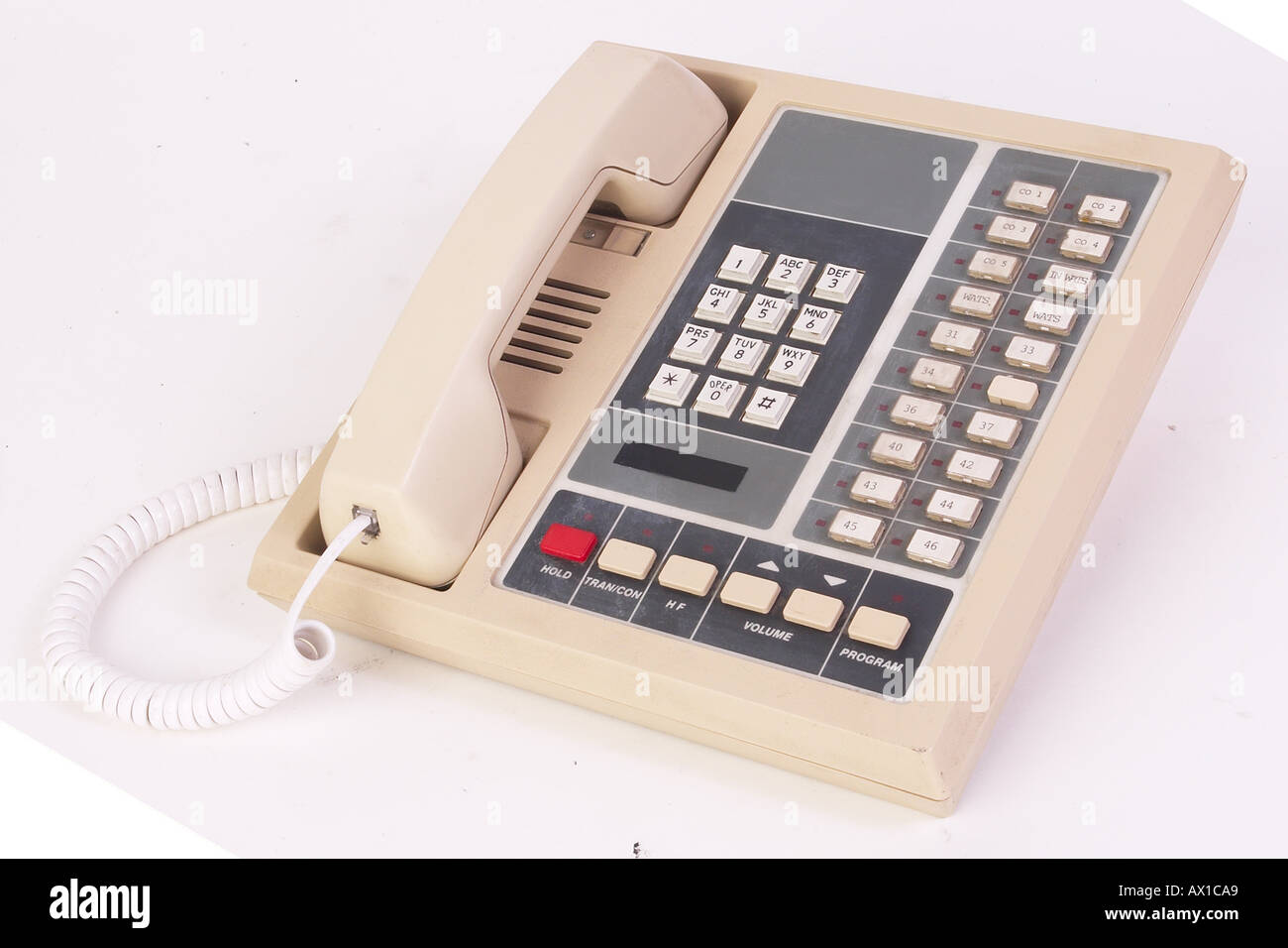 White office telephone L9 Stock Photo - Alamy
