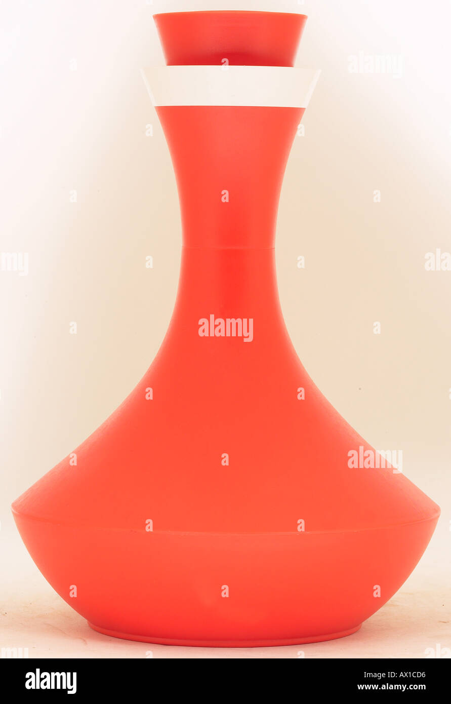 Red plastic decanter L1 Stock Photo - Alamy