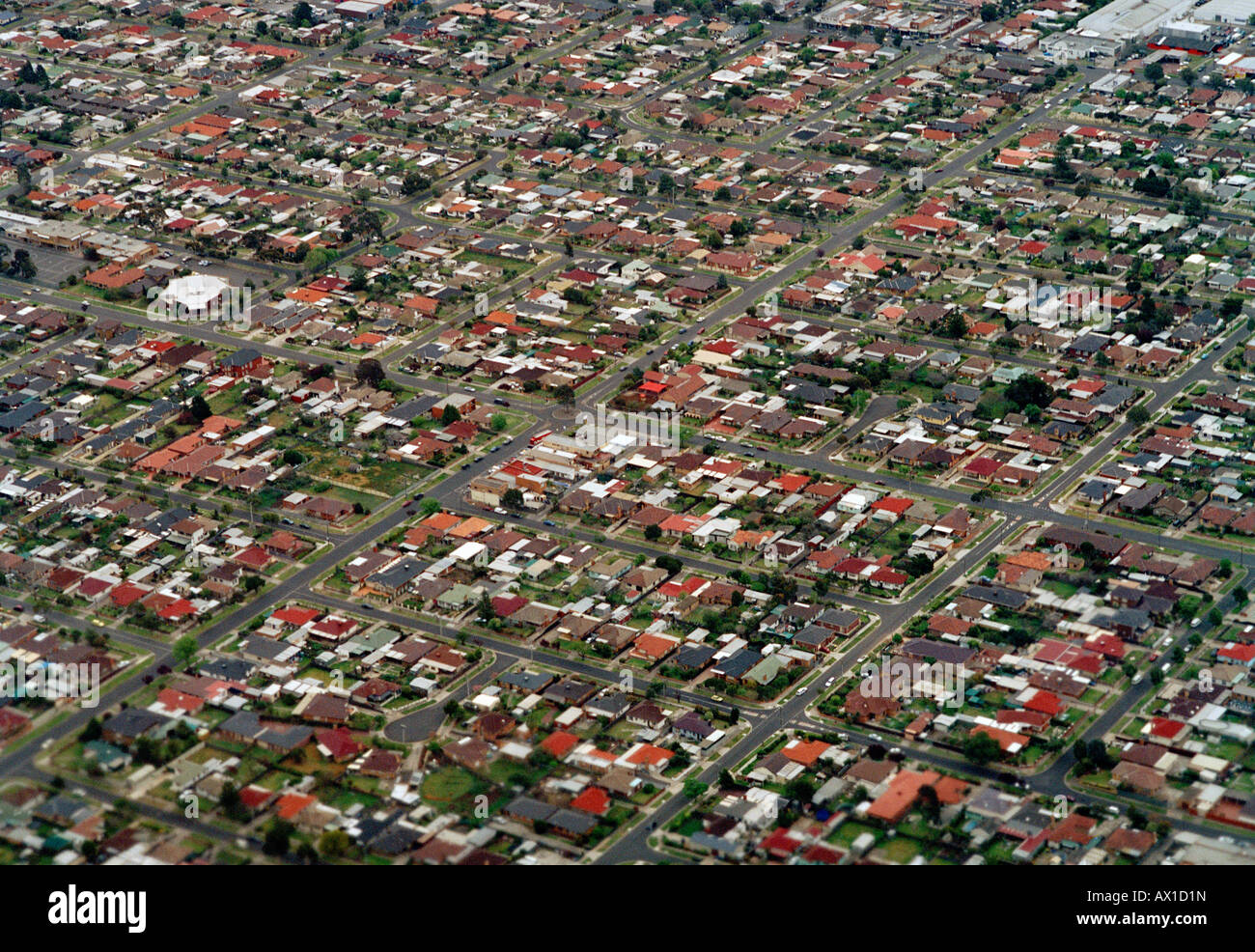 Aerial view of suburbs Stock Photo - Alamy