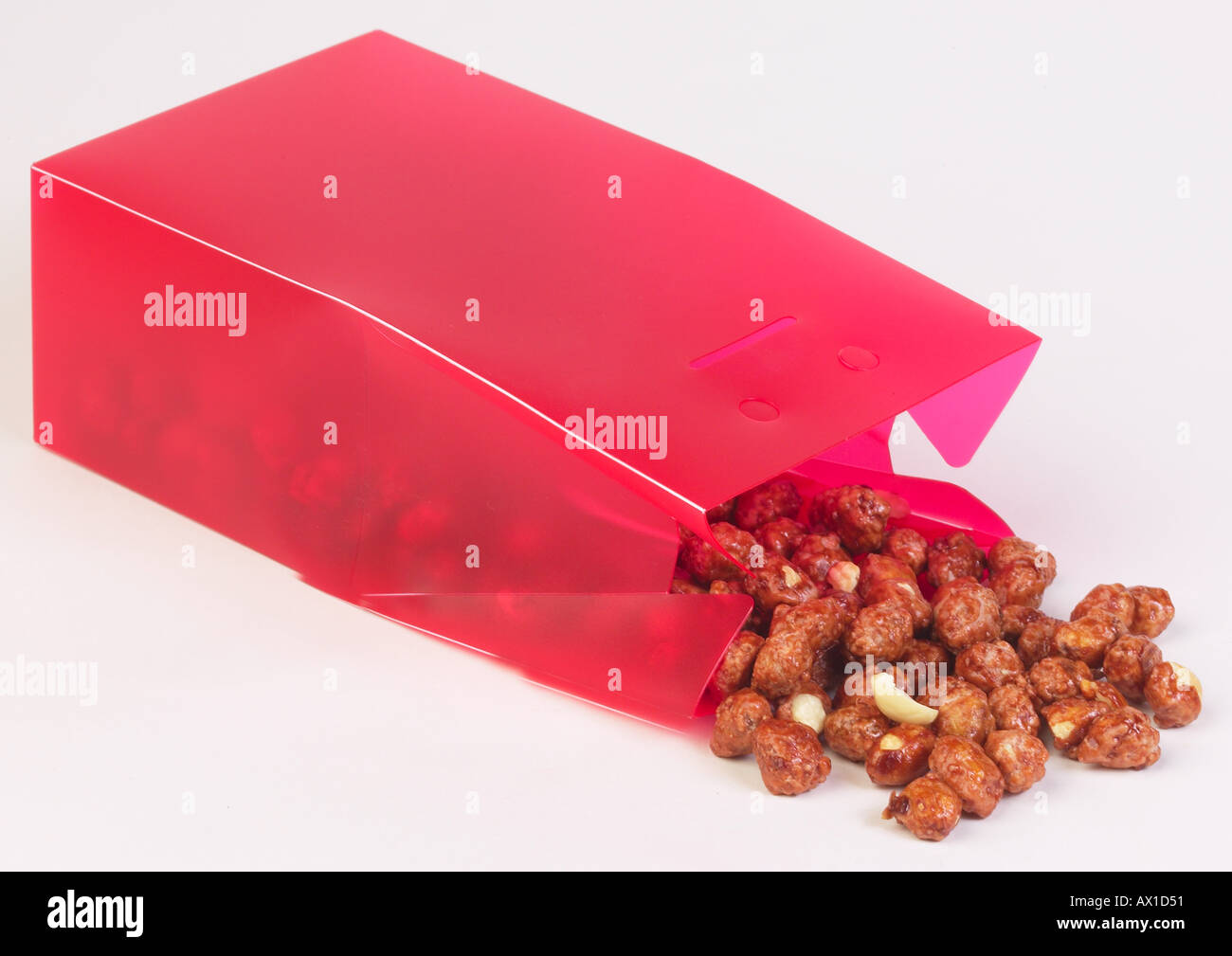 Red plastic bag of beer nuts Stock Photo - Alamy
