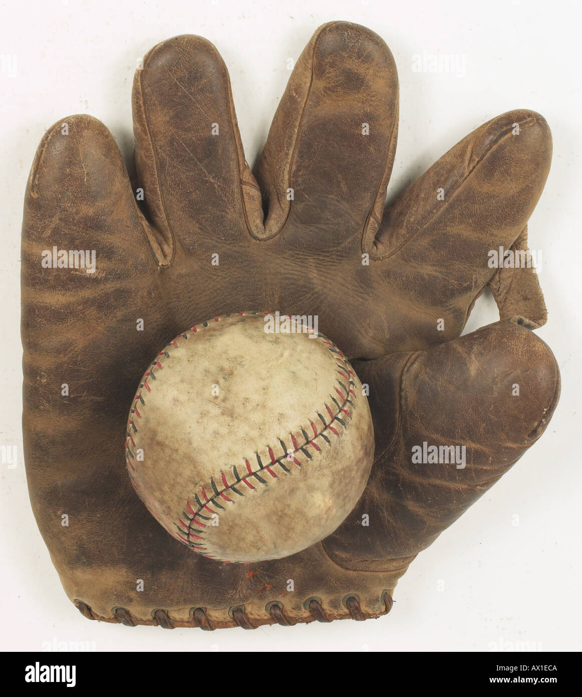 Antique baseball glove ball hi-res stock photography and images - Alamy