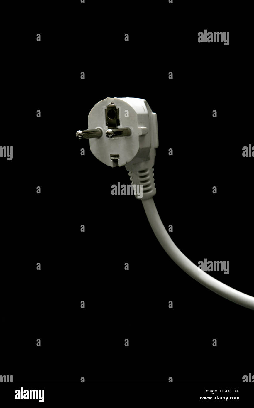 A studio shot of a two-prong electric plug and cord Stock Photo - Alamy
