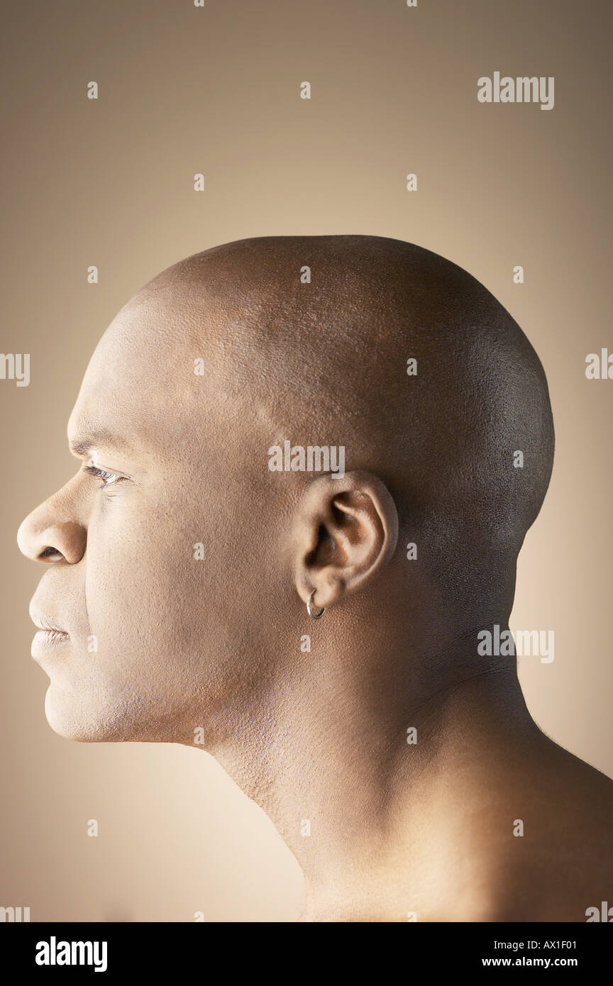 Profile of serious man s face Stock Photo - Alamy