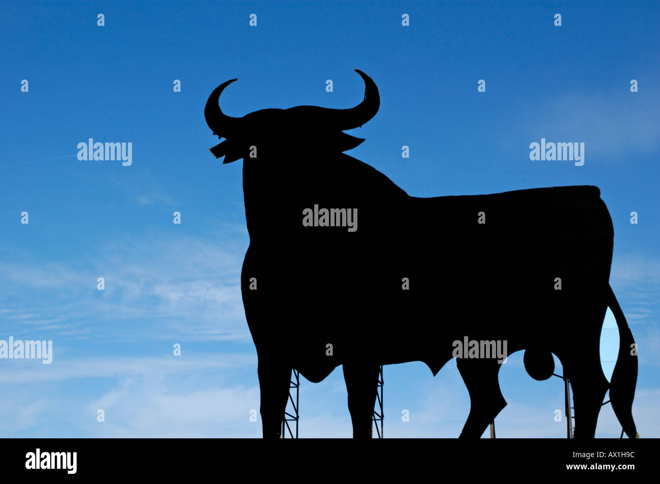 The black shape of an osborne bull dominating the spanish roads as an ...