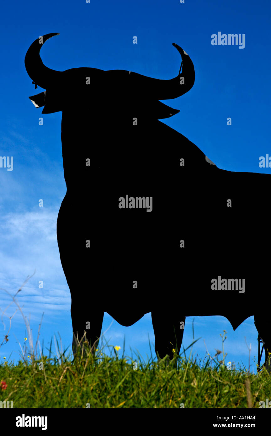 Osborne Bull, the unofficial national symbol of Spain, dominating the ...