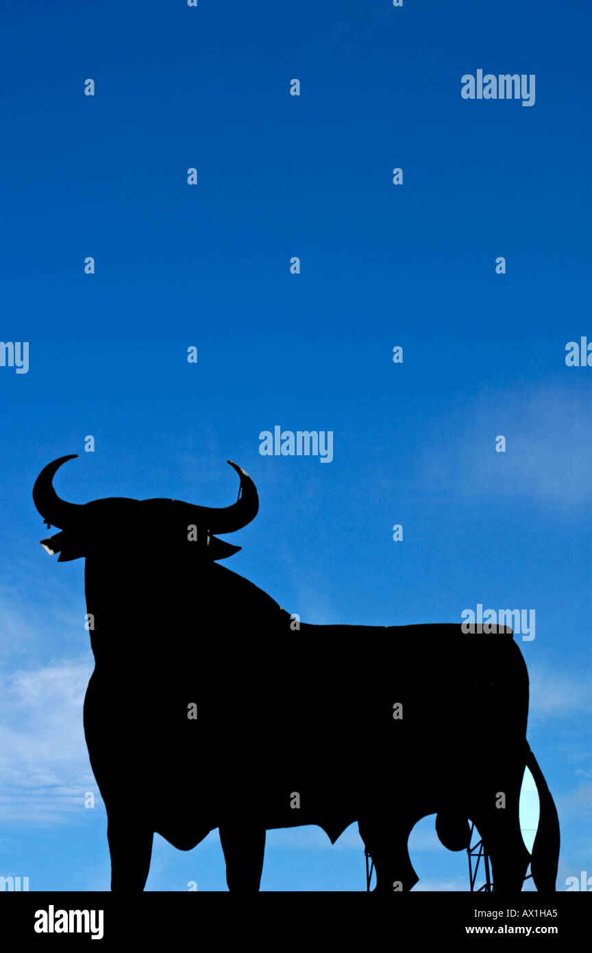 The black shape of an osborne bull dominating the spanish roads as an ...