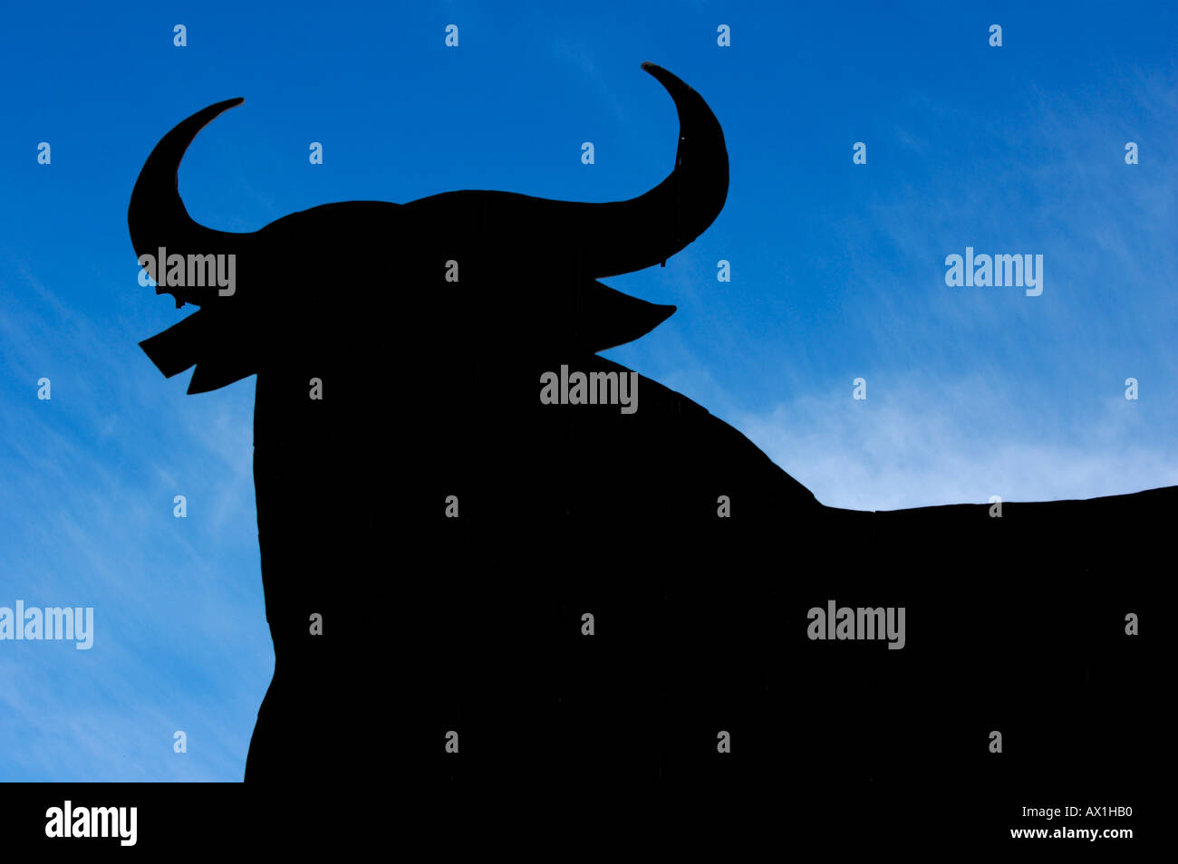 The black shape of an osborne bull dominating the spanish roads as an ...