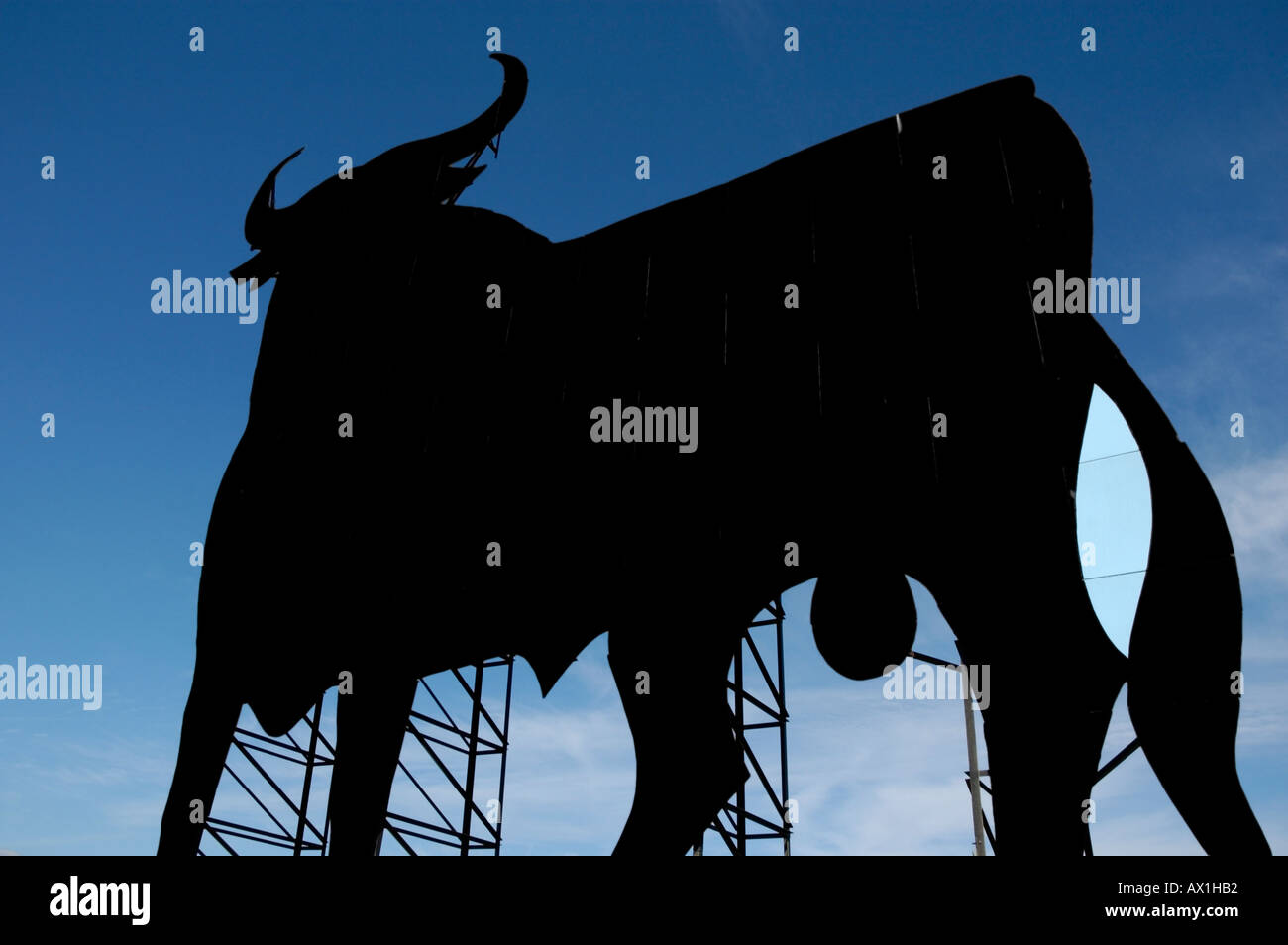 The black shape of an osborne bull dominating the spanish roads as an ...