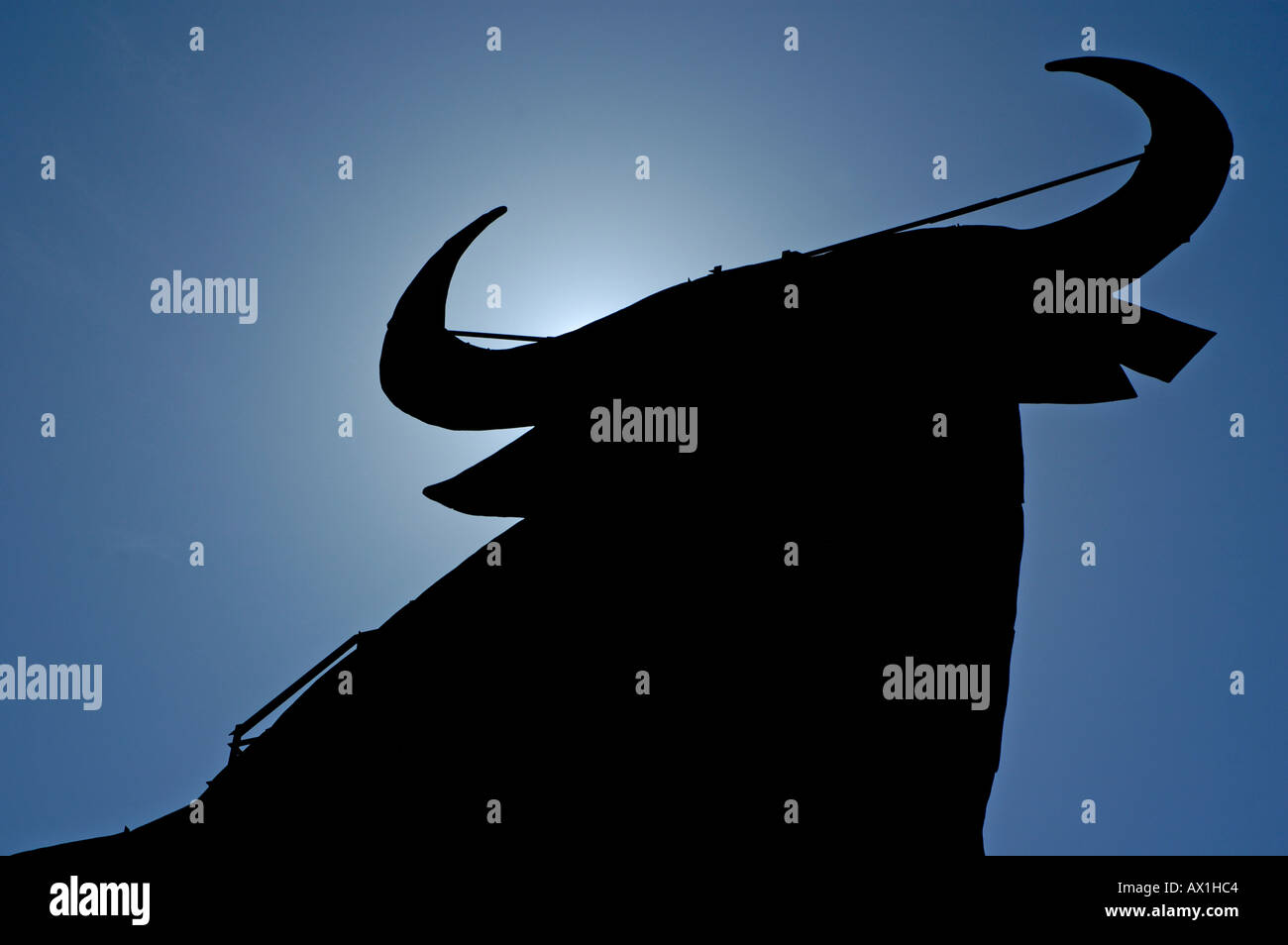 Osborne Bull, the unofficial national symbol of Spain, dominating the ...