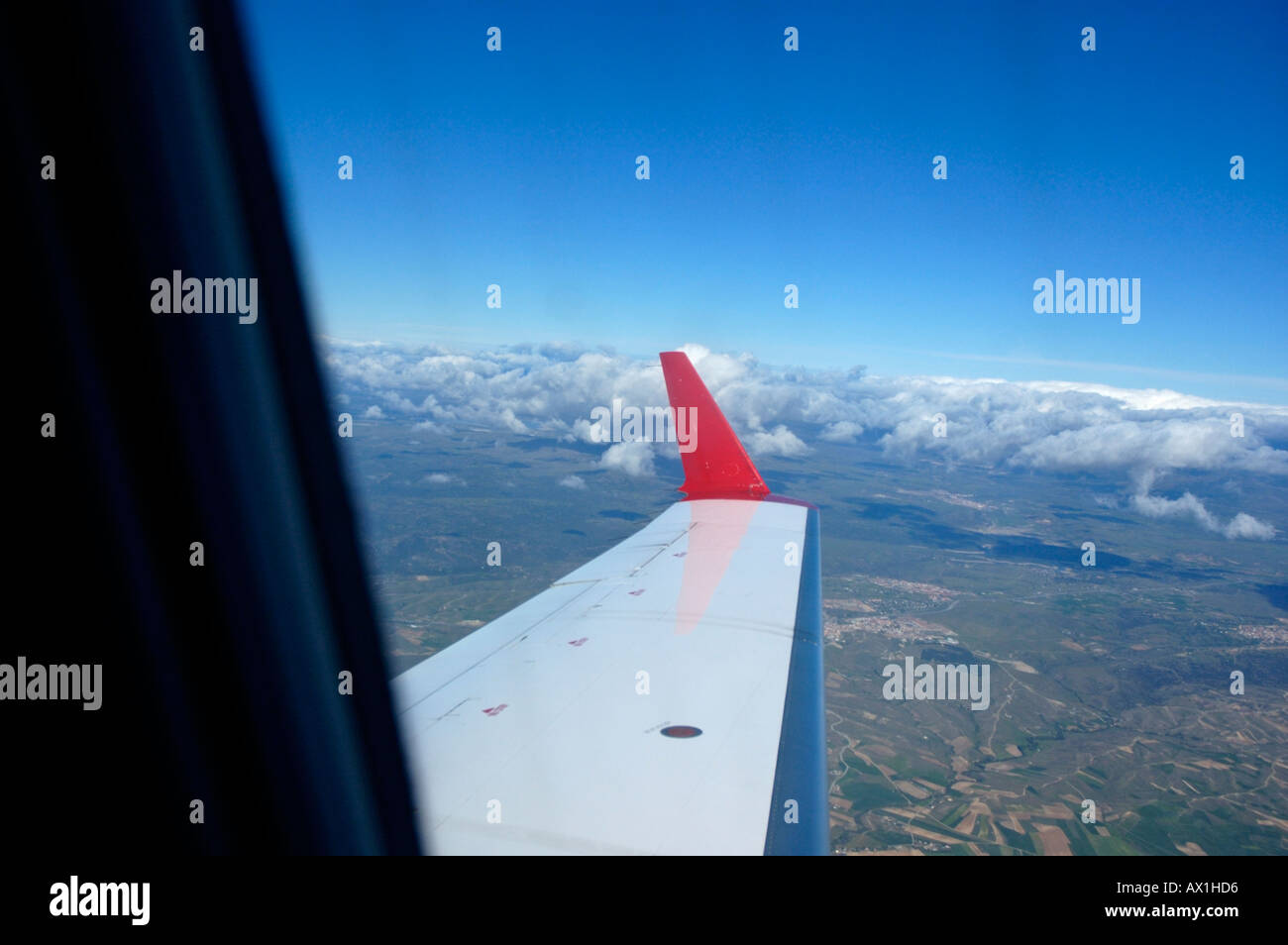 Spain andalusia landscape from a flying airplane Stock Photo - Alamy
