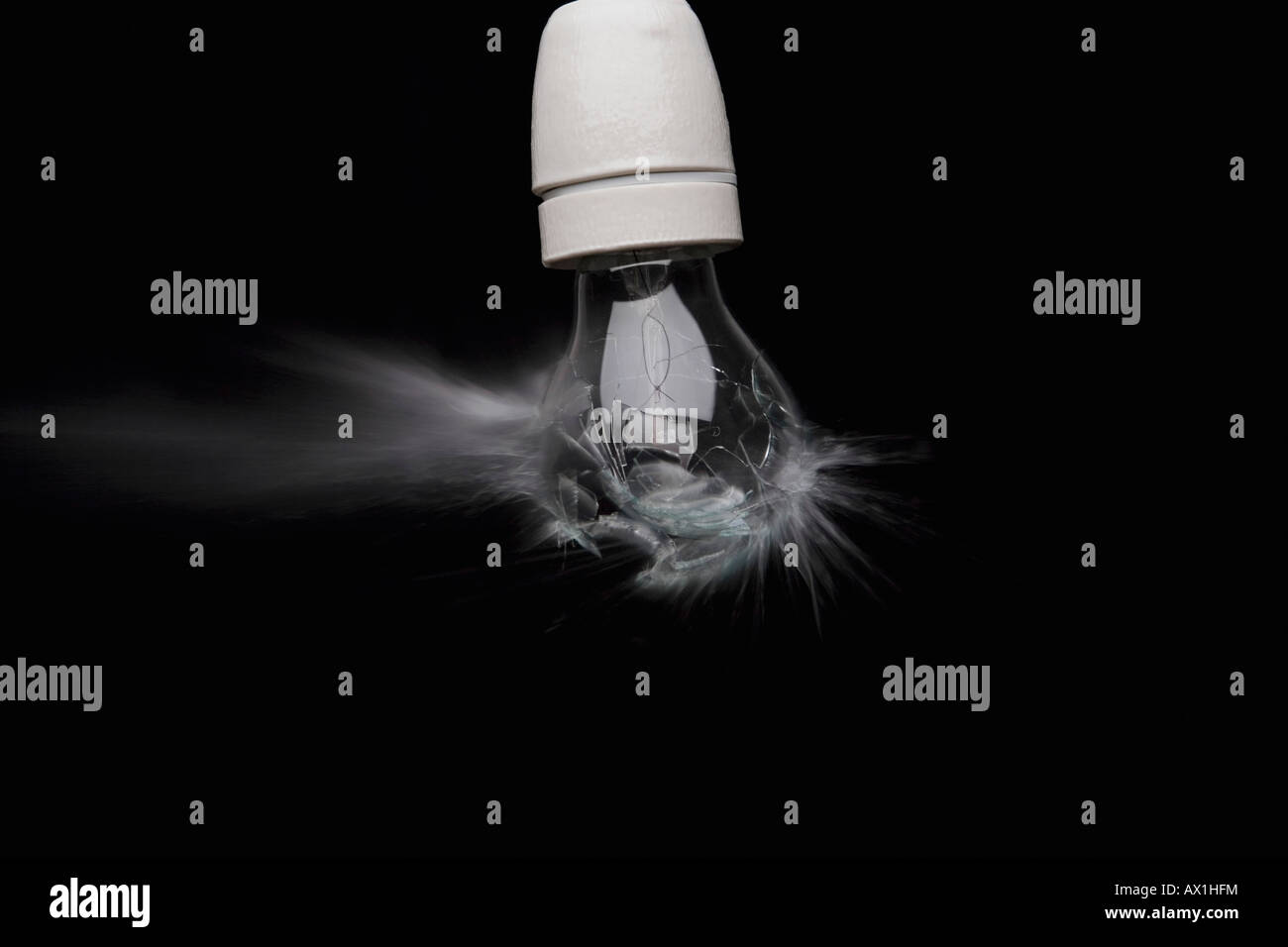 An exploding light bulb Stock Photo - Alamy