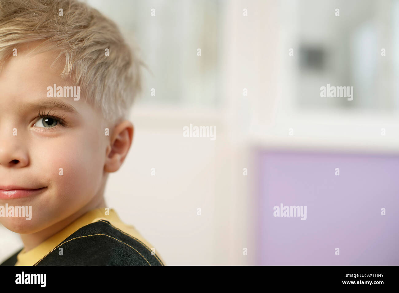Little boy, portrait (half face Stock Photo - Alamy