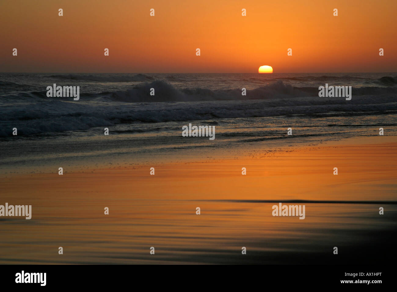 Sunset at the Atlantic Ocean, diamond prohibited area, Saddlehill ...