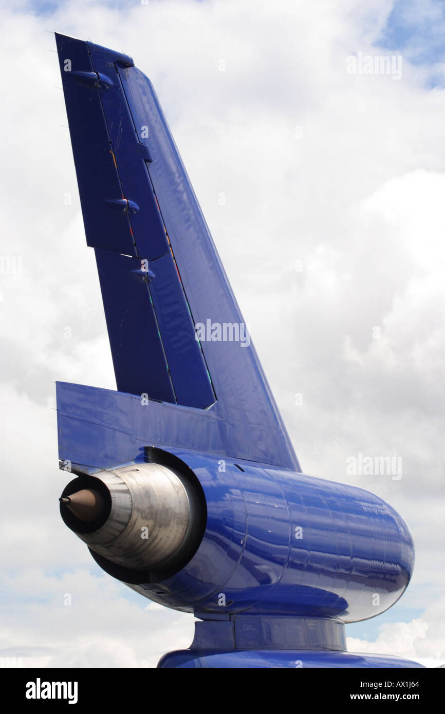 Jet commercial airliner aircraft tail and engine Stock Photo - Alamy