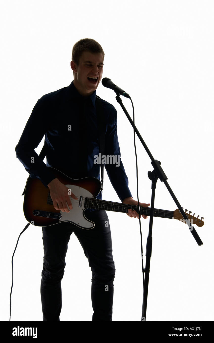 Microphone Stand Singing Guitar Stock Photos & Microphone Stand Singing ...