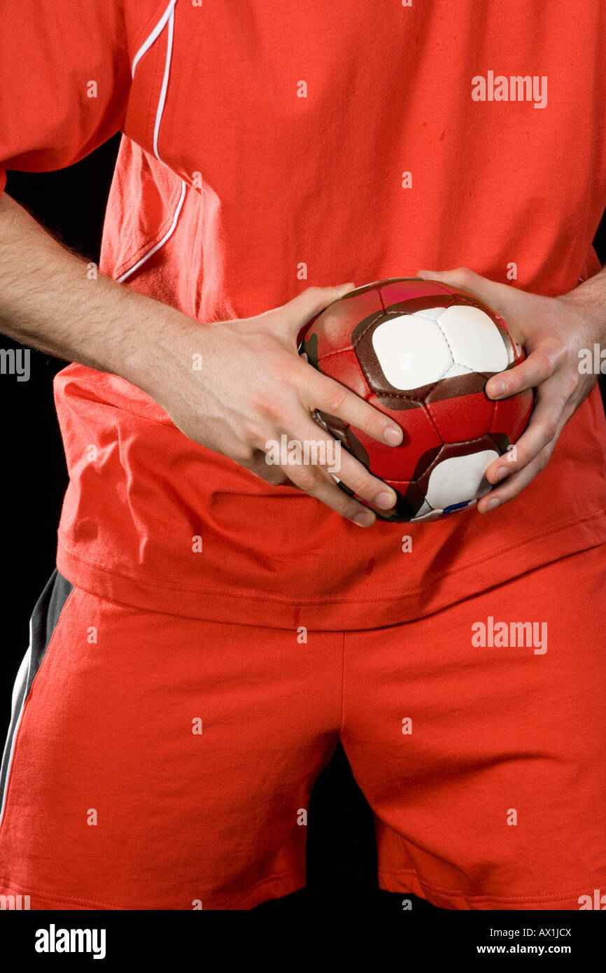 A man playing handball Stock Photo - Alamy