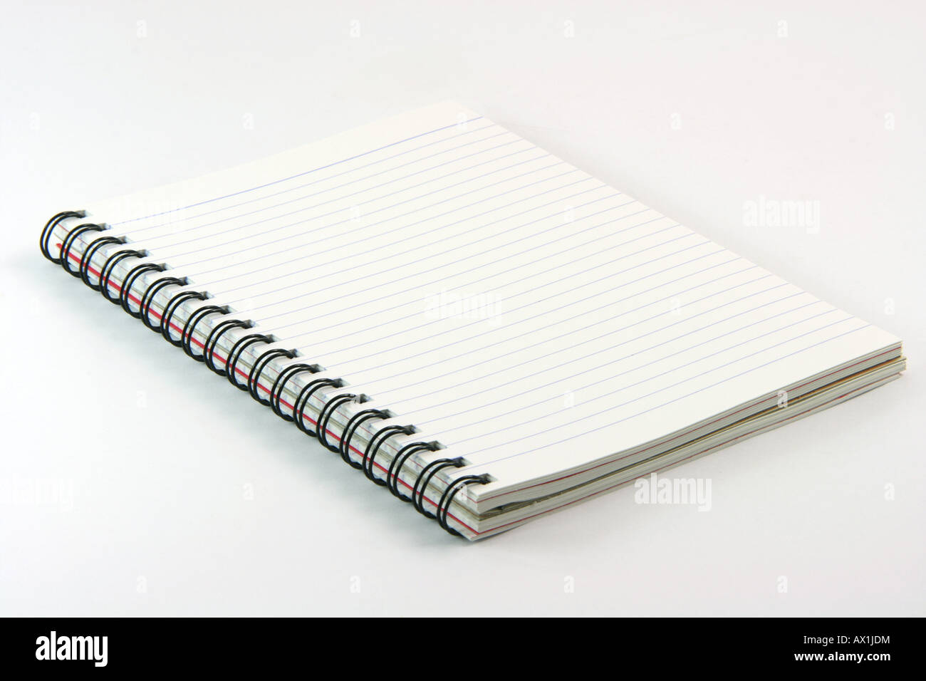 spiral notebook on white background business concepts Stock Photo - Alamy