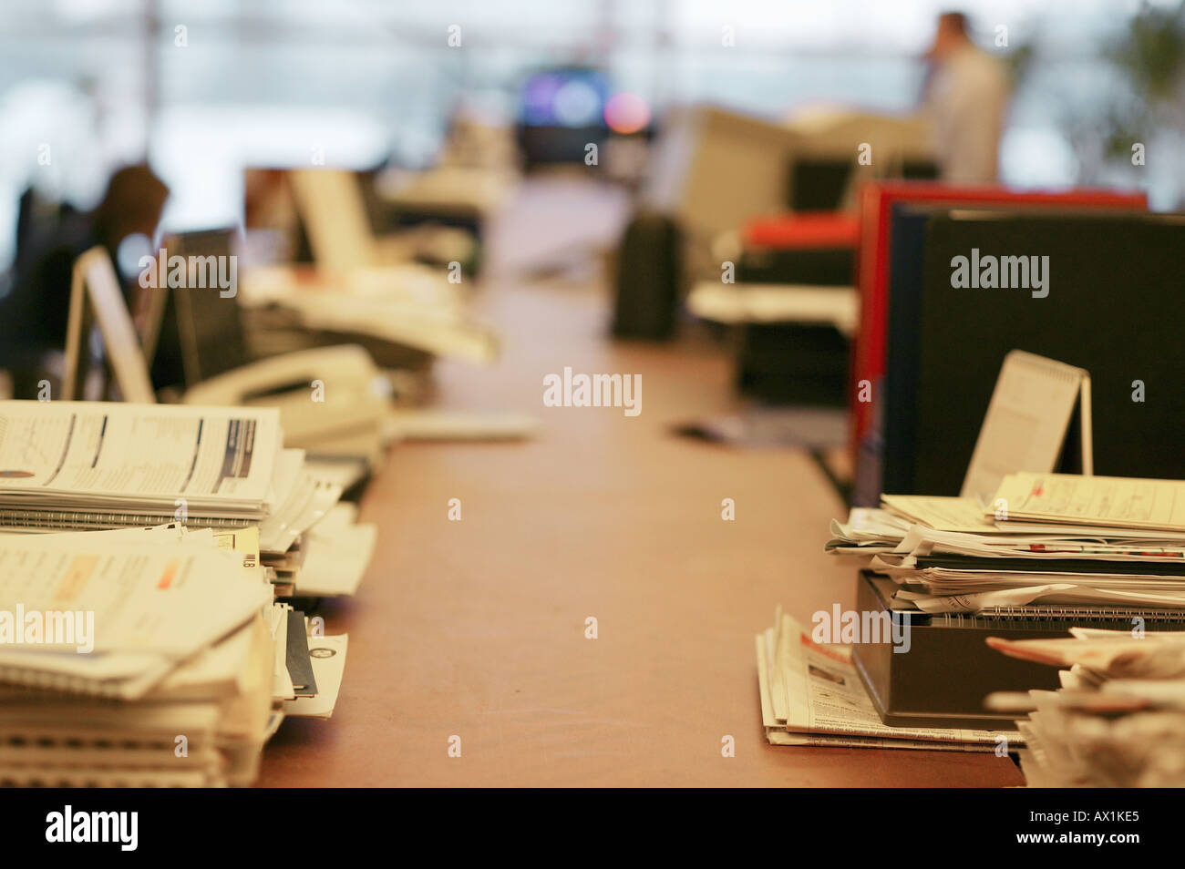 Documents stacked in piles Stock Photo - Alamy