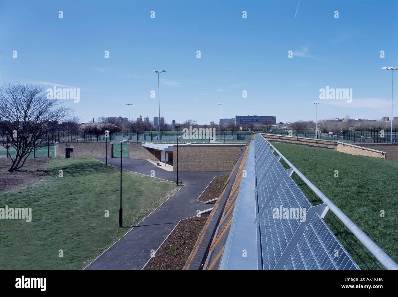 BURGESS PARK FOOTBALL PAVILION, LONDON, UK Stock Photo - Alamy