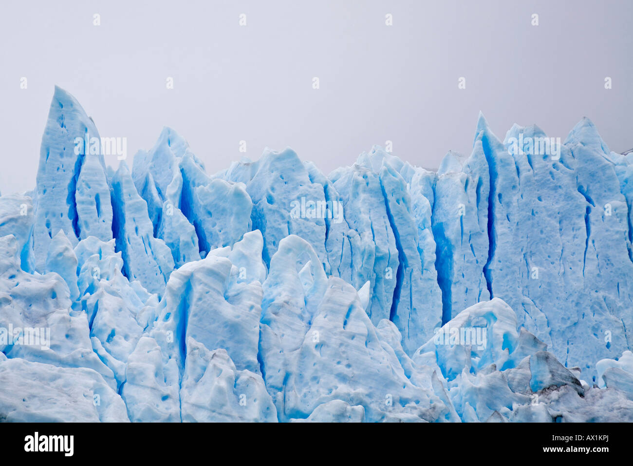 Ice from glacier Perito Moreno, national park Los Glaciares, Argentina ...