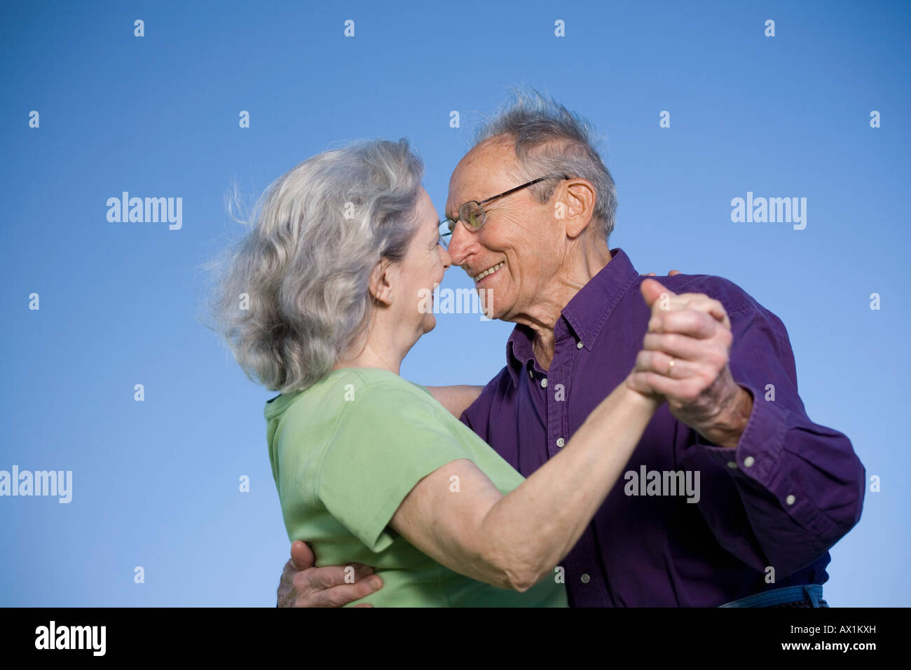 A senior couple dancing Stock Photo - Alamy