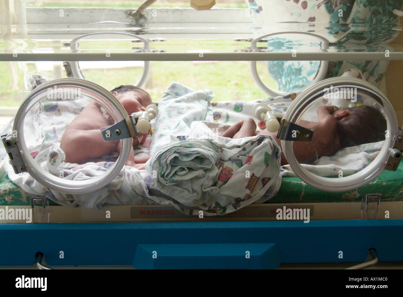 Babies in incubator Stock Photo - Alamy