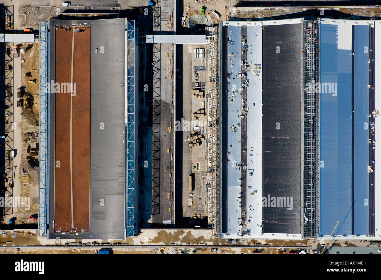 Aerial view of a construction site Stock Photo - Alamy