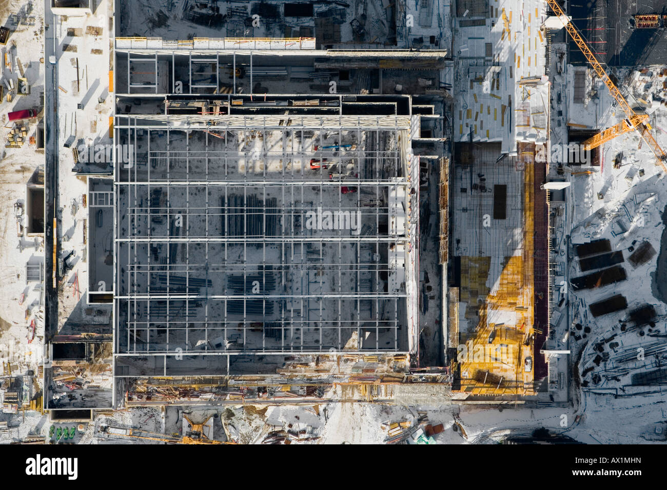 Aerial view of a construction site Stock Photo - Alamy