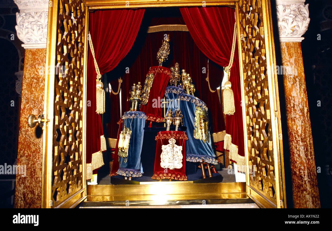 West London England Synagogue Torah Scrolls In Ark (Aron Hakodesh ...