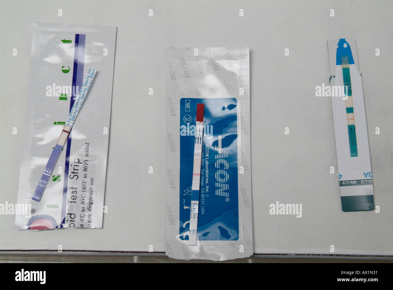 Blood sampling strips Stock Photo - Alamy