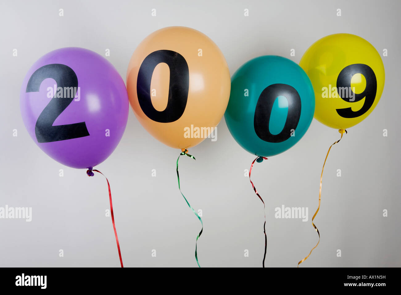 Balloons celebrating 2009 Stock Photo - Alamy