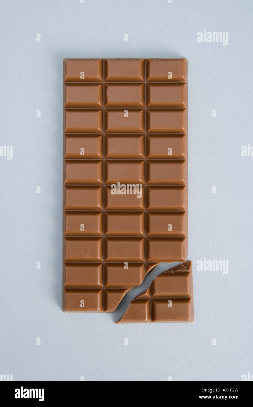 Broken chocolate bar Stock Photo - Alamy