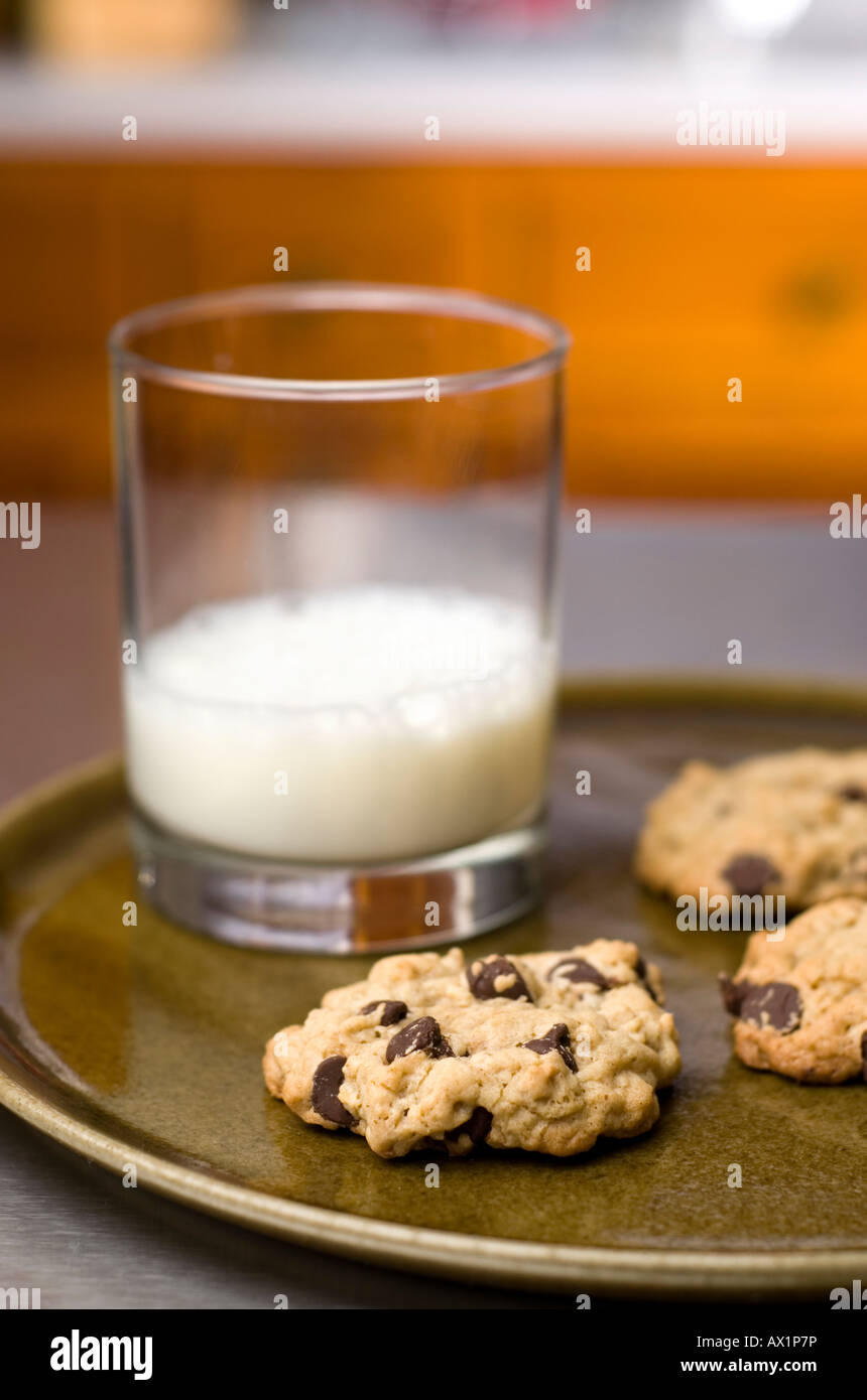 Milk and cookies Stock Photo - Alamy