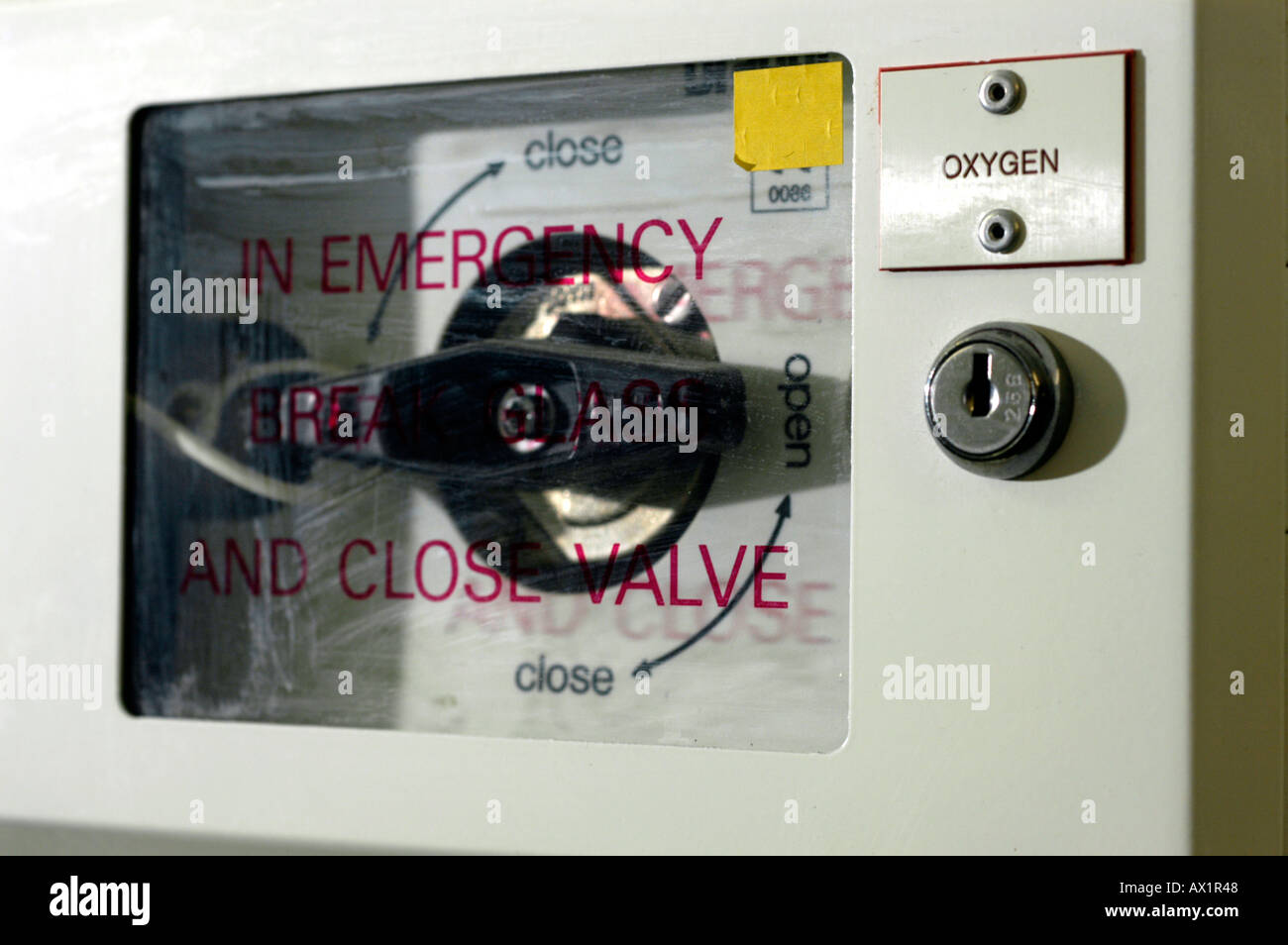 Oxygen cut off valve Stock Photo - Alamy