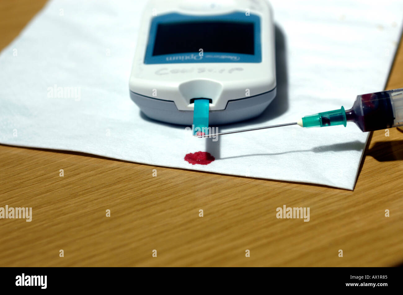 Blood glucose test Stock Photo - Alamy