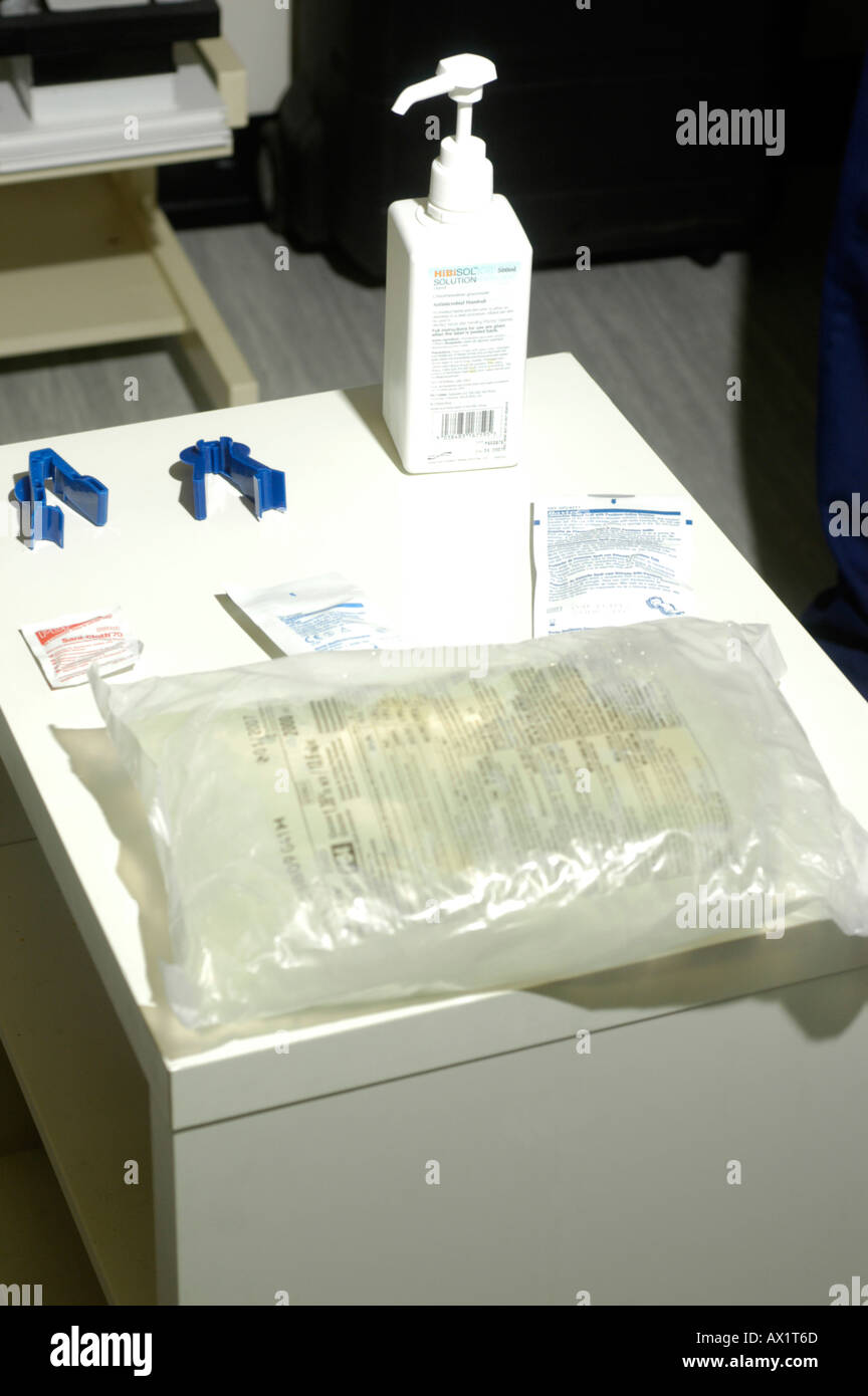 CAPD bag exchange Stock Photo - Alamy