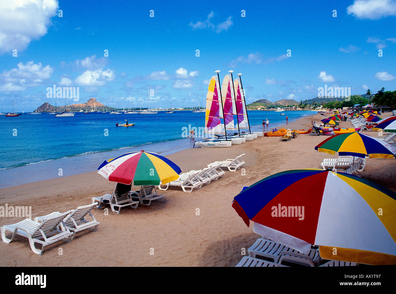 Rodney Bay St Lucia Reduit Beach Stock Photo - Alamy