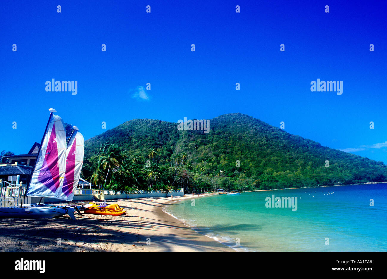 Rodney Bay St Lucia Reduit Beach Pleasure Boats Stock Photo - Alamy