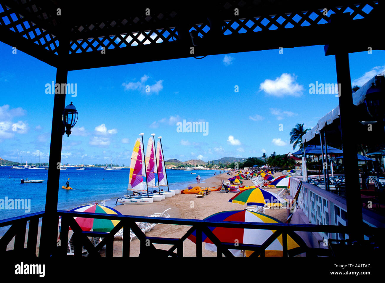 Rodney Bay St Lucia Reduit Beach view from Balcony Stock Photo - Alamy