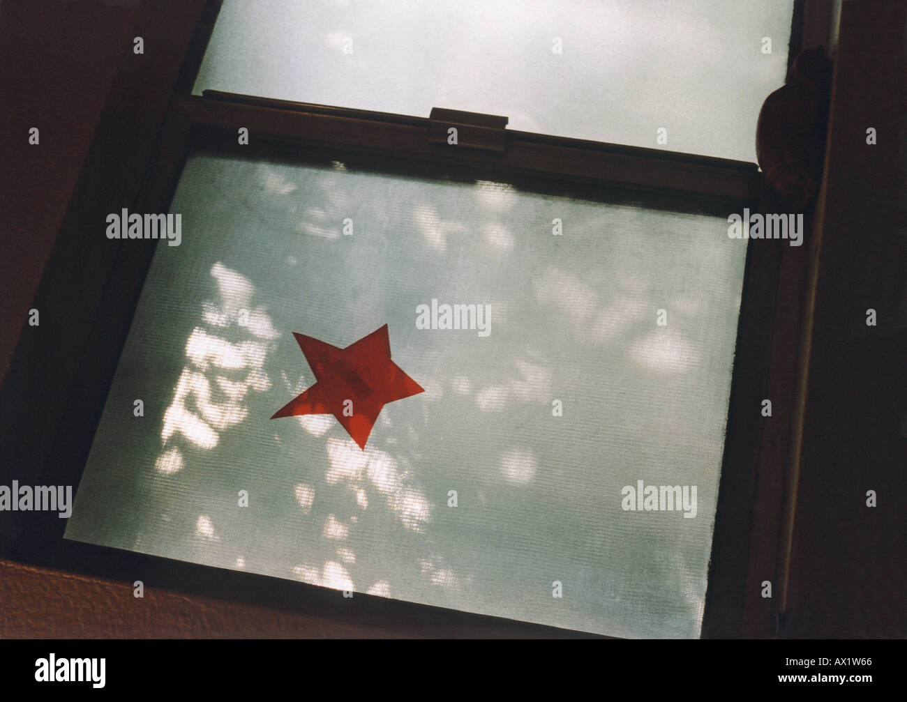 A star shape on a window Stock Photo - Alamy