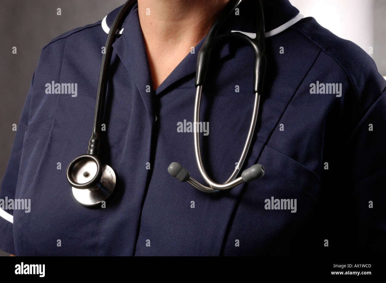 Staff sister with stethoscope Stock Photo - Alamy