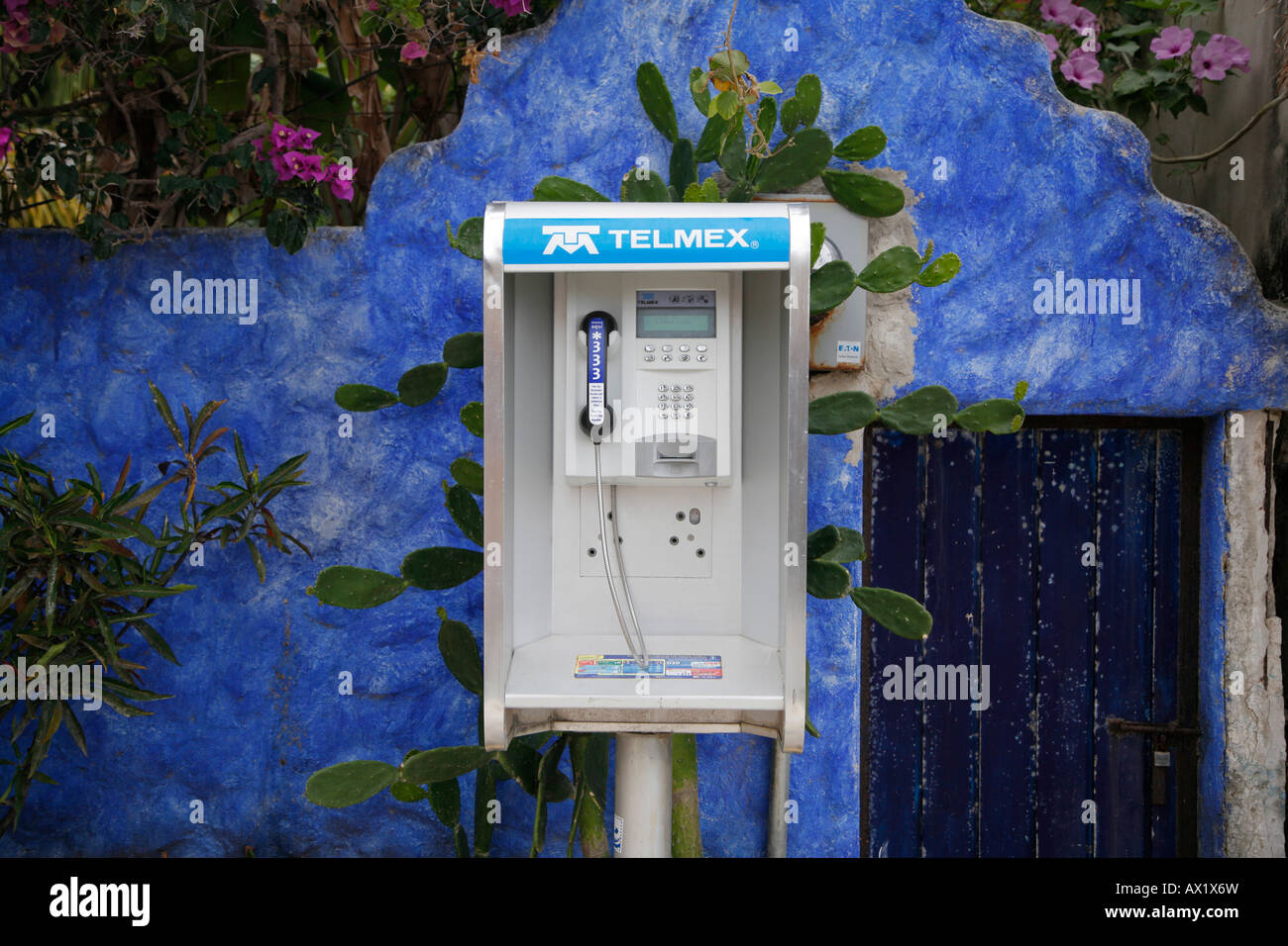 Pay Phone, Playa del Carmen, Mexico Stock Photo - Alamy