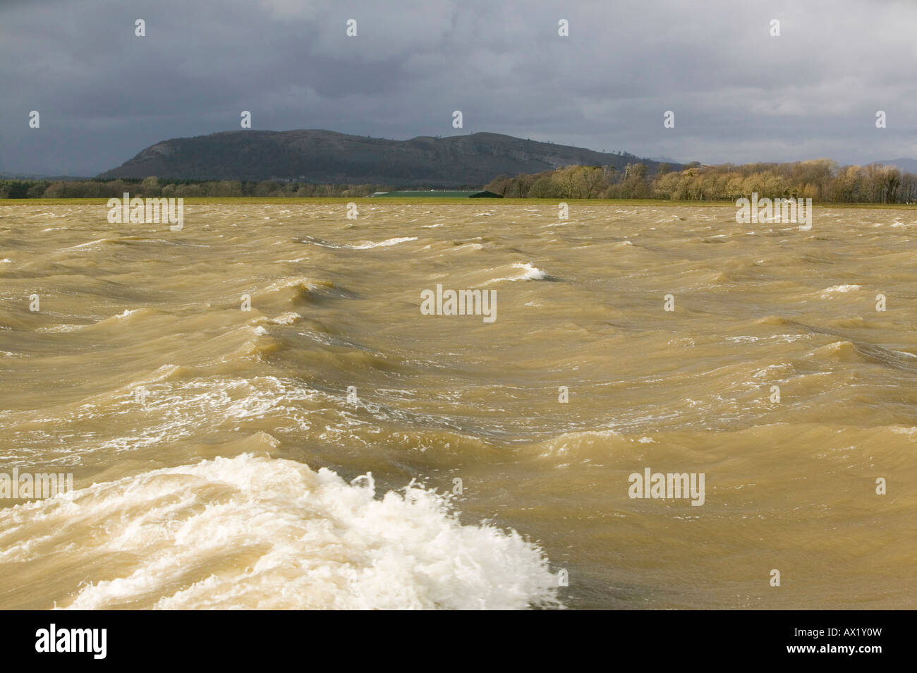 Flooding at Sandside near Arnside UK caused by high spring tides and ...