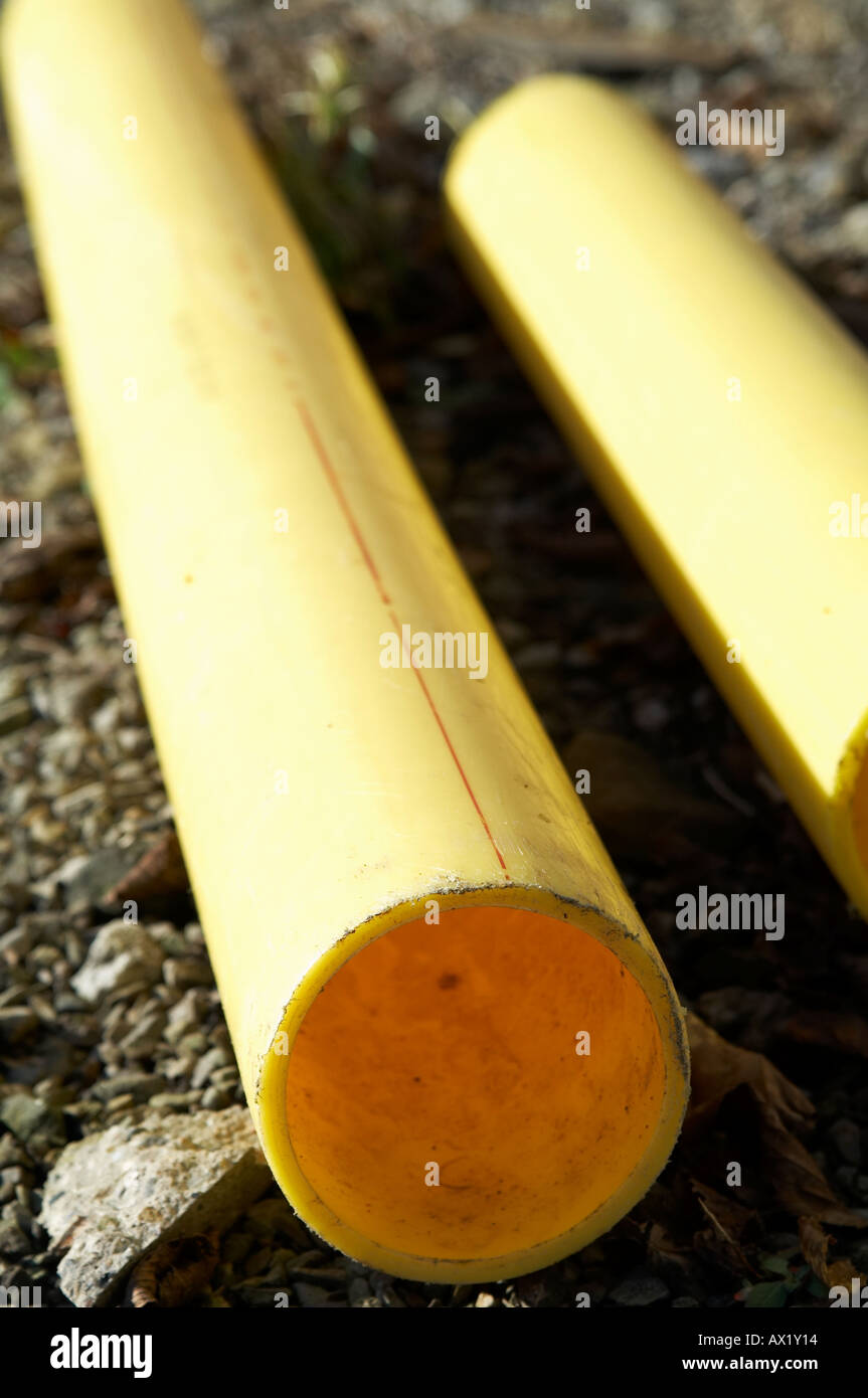 yellow gas mains Stock Photo - Alamy